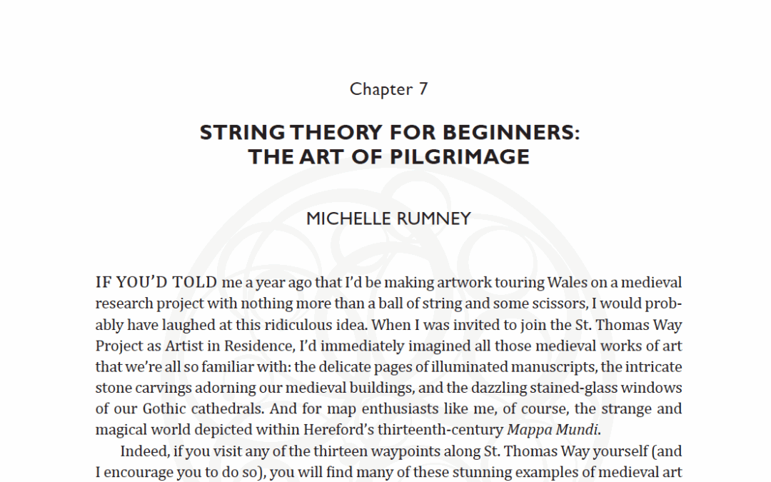 St Thomas Way Book first page of Ch7 String Theory - Michelle Rumney
